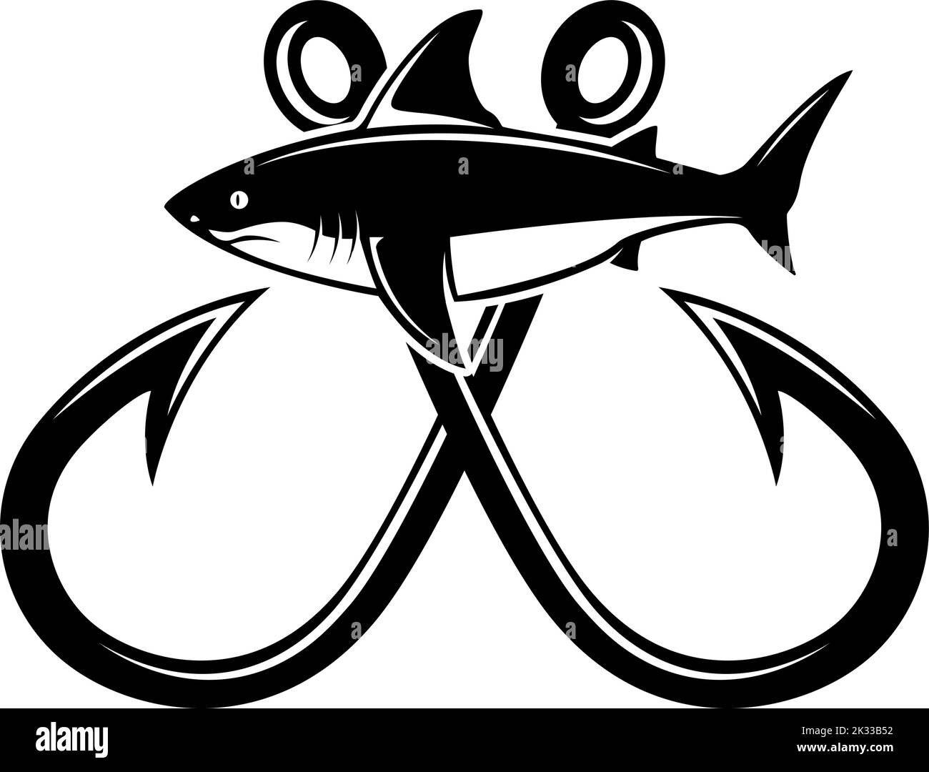 Shark underwater logo hi-res stock photography and images - Alamy