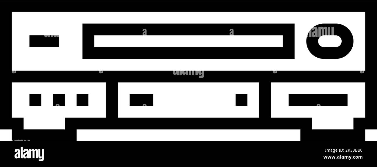 vhs player retro gadget line icon vector illustration Stock Vector ...