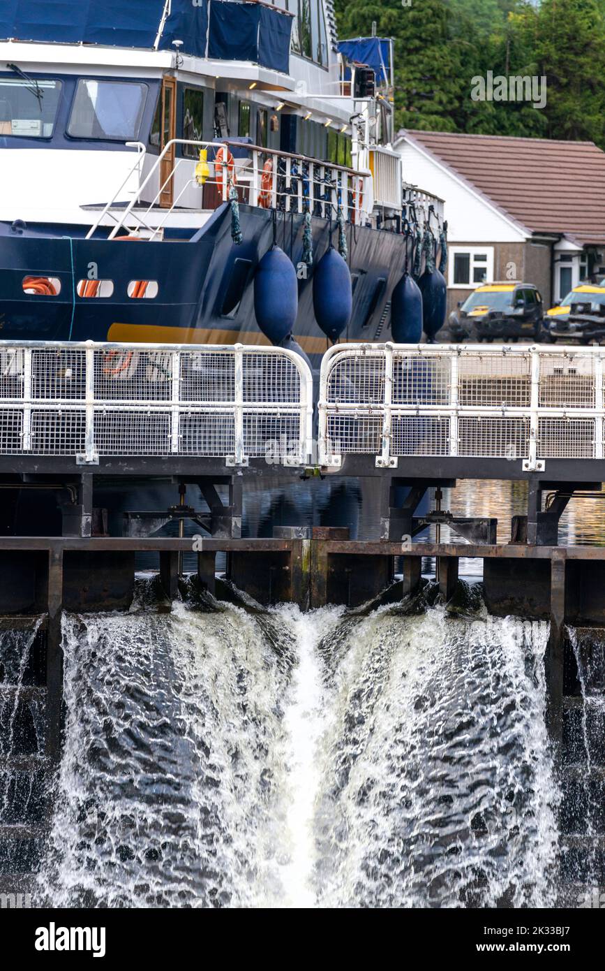 Start of the Caledonian Canal,near Fort William and Ben Nevis,water ...