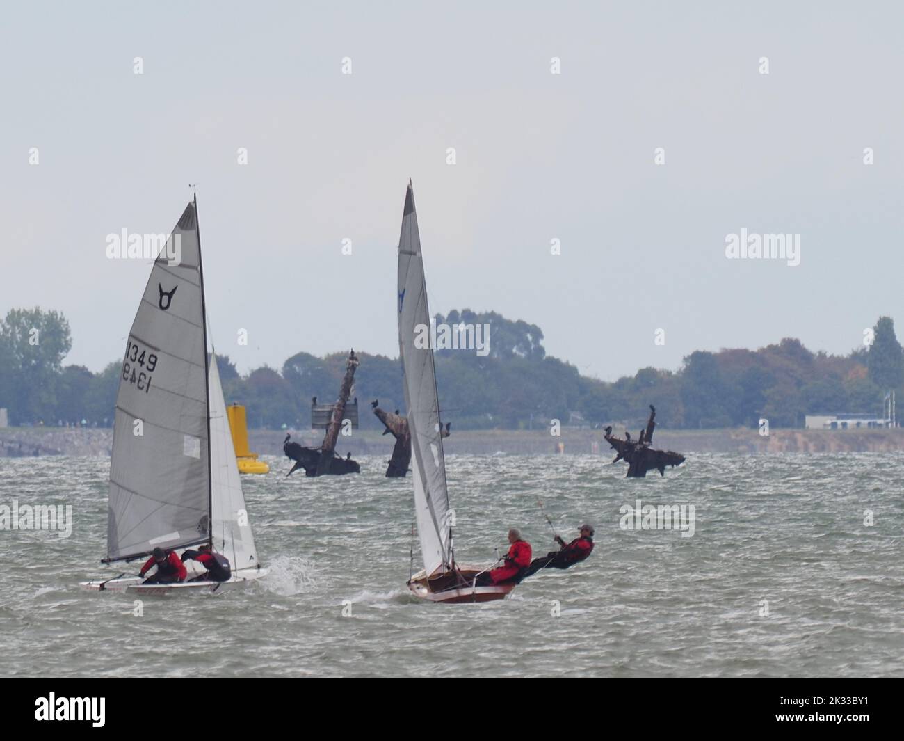 Sheerness, Kent, UK. 24th Sep, 2022. UK Weather: an overcast afternoon ...
