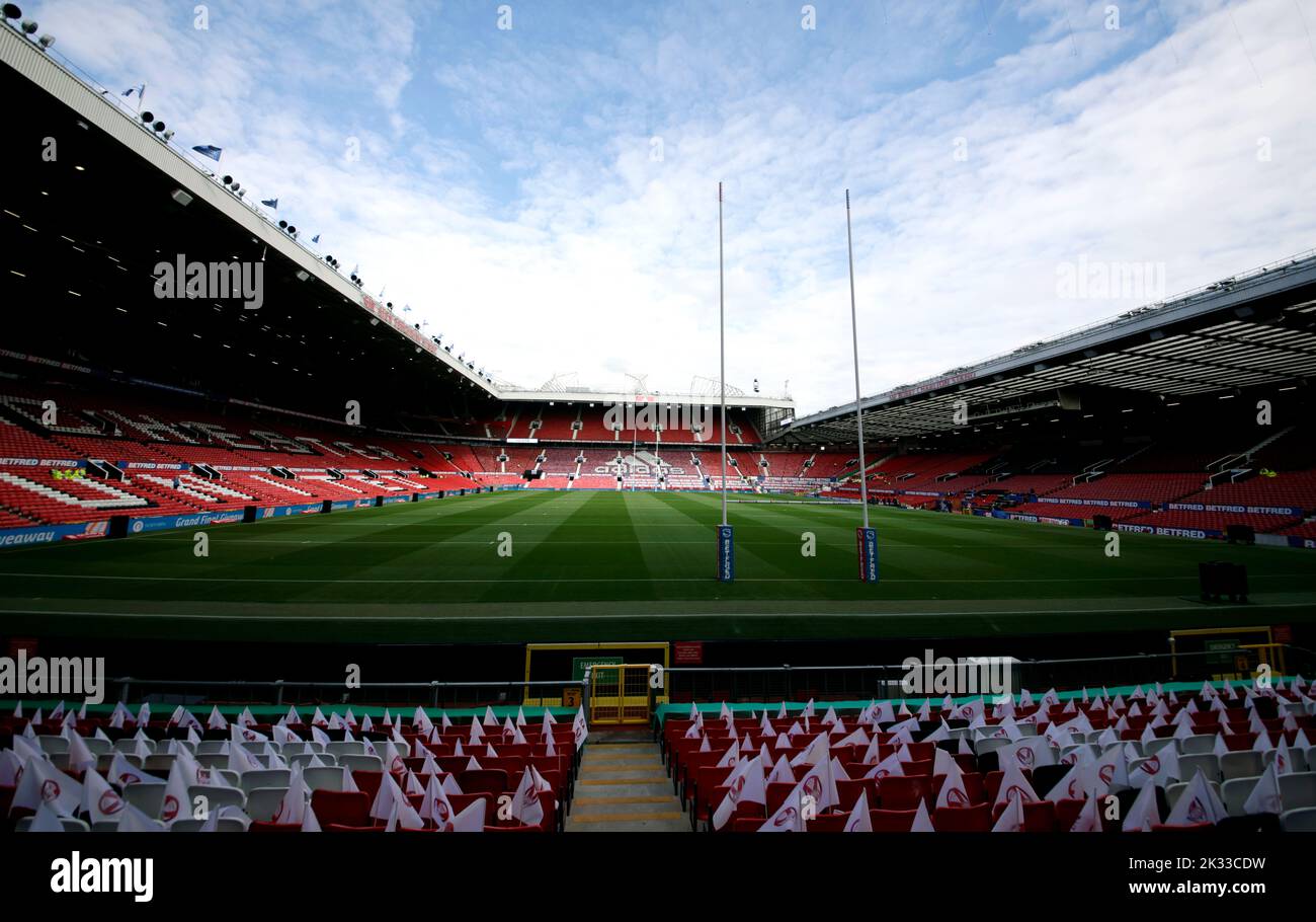 A general view of Old Trafford, Manchester ahead of the Betfred Super ...