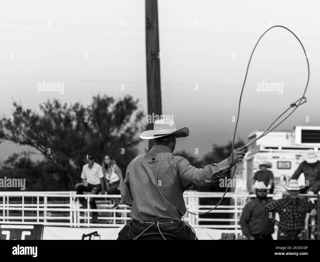 Rodeo bronc riding Black and White Stock Photos & Images - Alamy