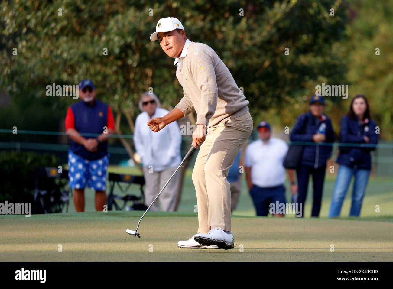 CHARLOTTE, NC - SEPTEMBER 24: International Presidents Cup golfer K.H ...