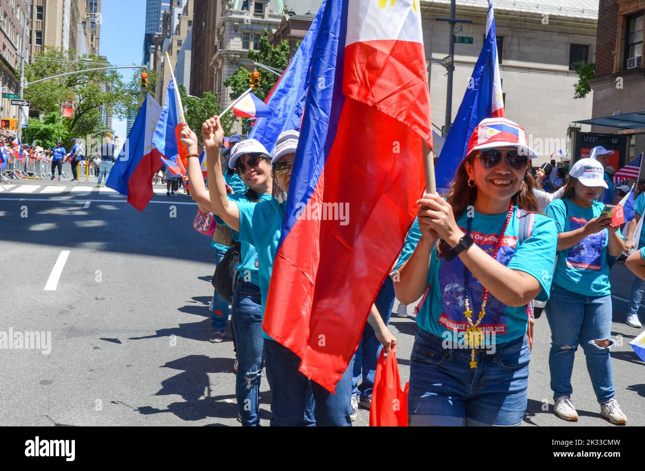 The participants marching in the streets of New York at the annual ...