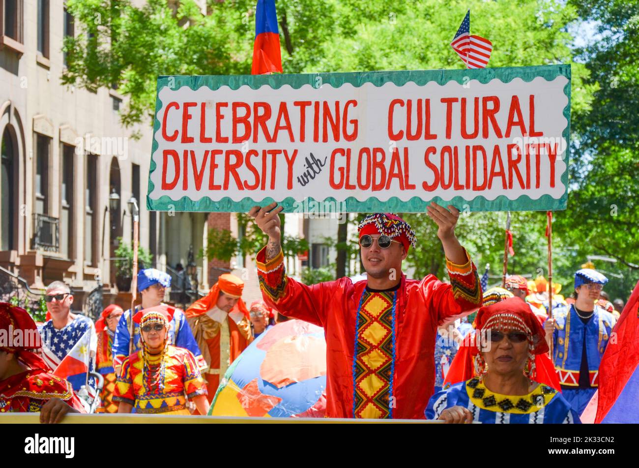The participants marching in the streets of New York at the annual ...