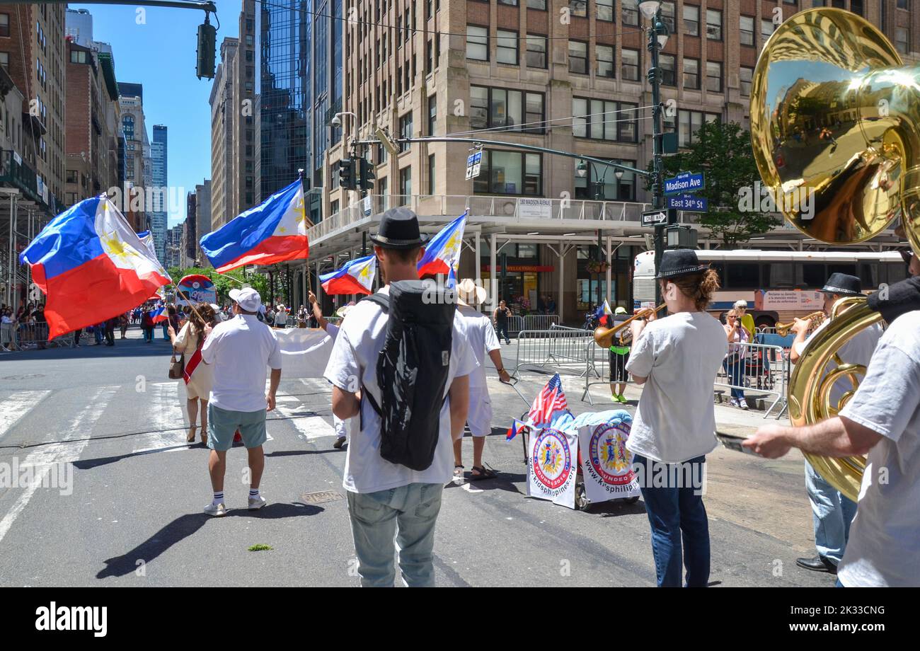 The participants marching in the streets of New York at the annual ...