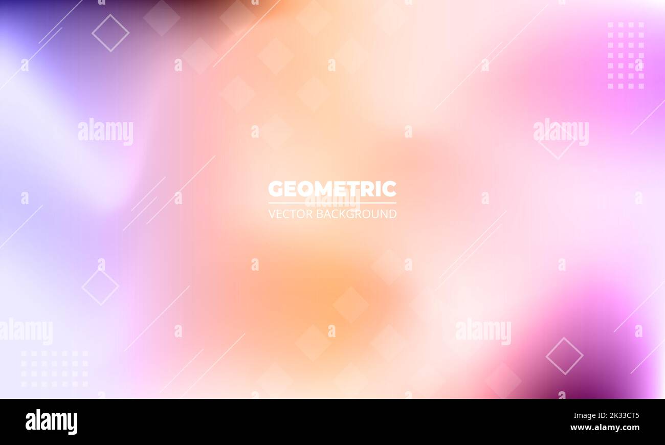 Abstract modern geometric style background with light neon colored ...