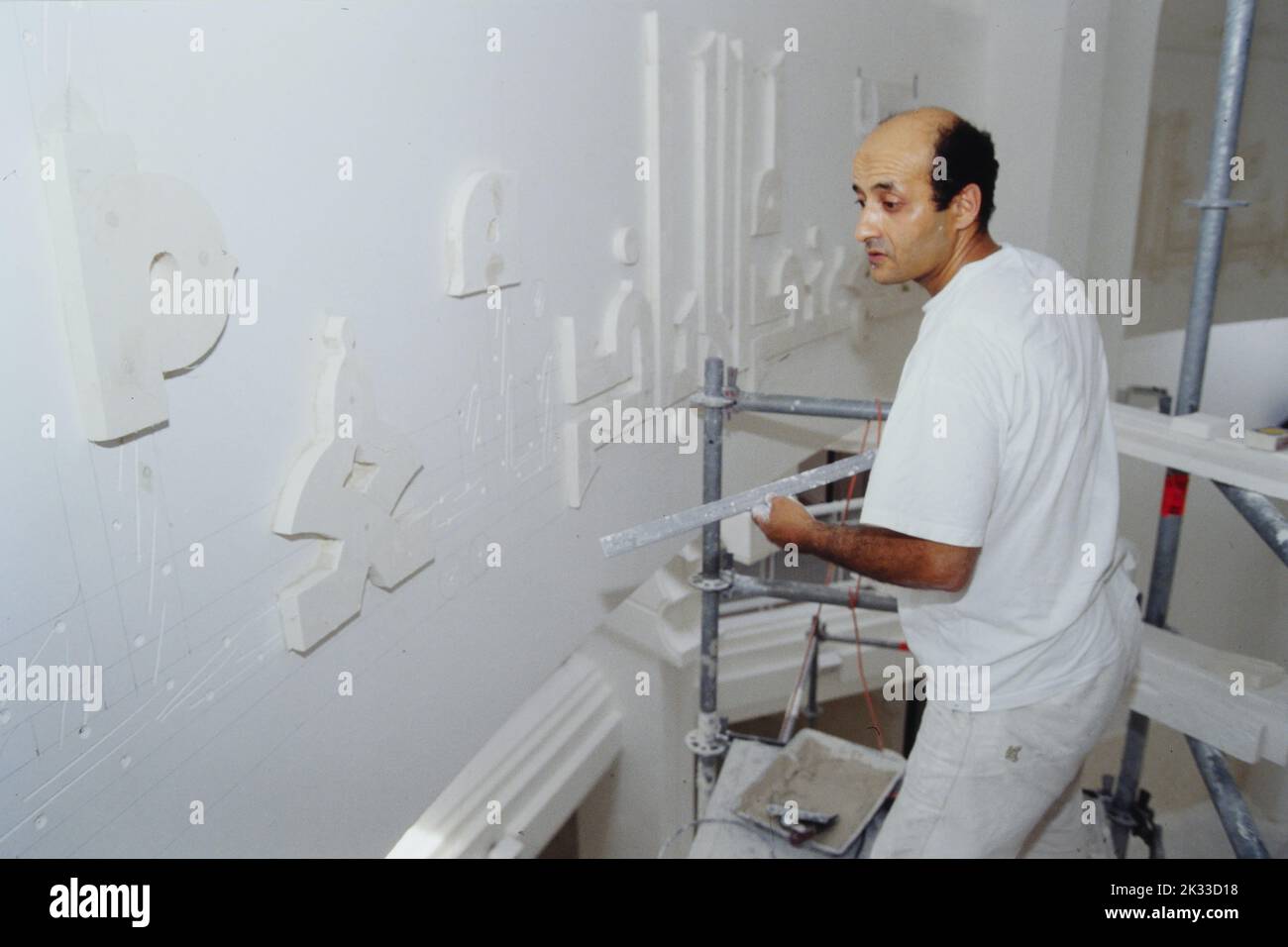 Construction site of Lyons Great Mosque, masters staff and stucco at ...