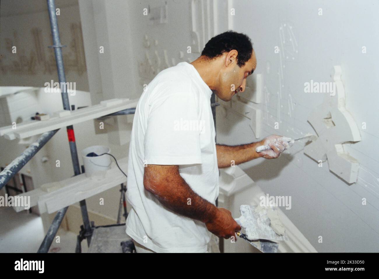 Construction site of Lyons Great Mosque, masters staff and stucco at ...
