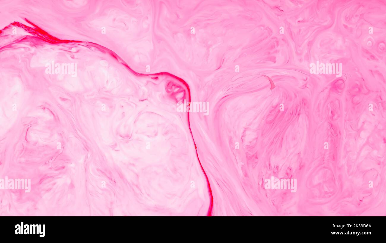 Pink liquid paint backdrop. Abstract pink psychedelic background. Fluid ...