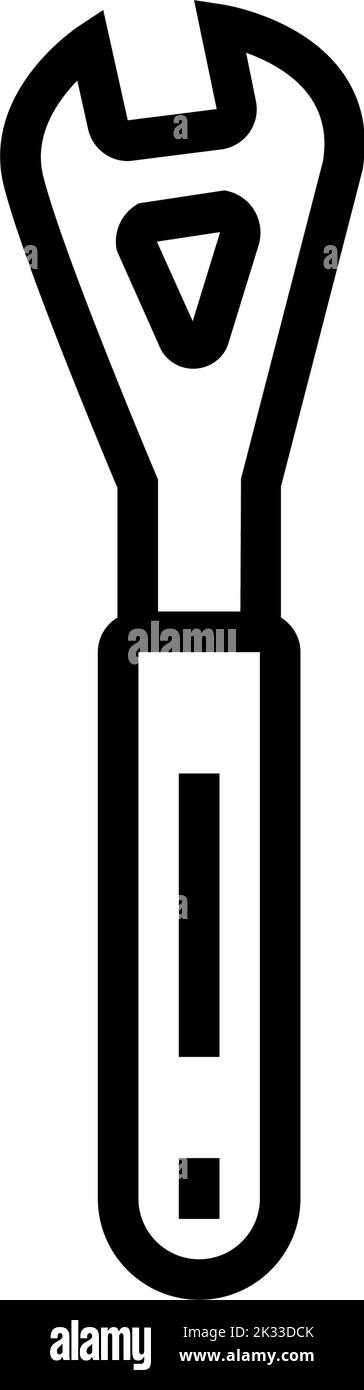 cone wrench tool line icon vector illustration Stock Vector Image & Art ...