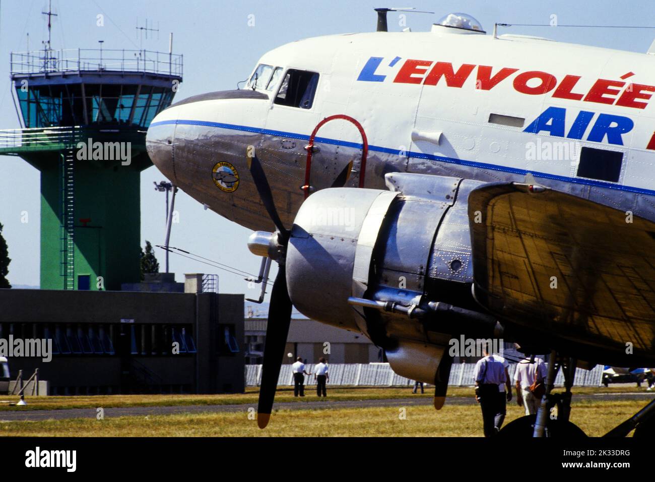 Aerial meeting of vintage planes, Bron, Rhone-Alps, France, 1992 Stock ...
