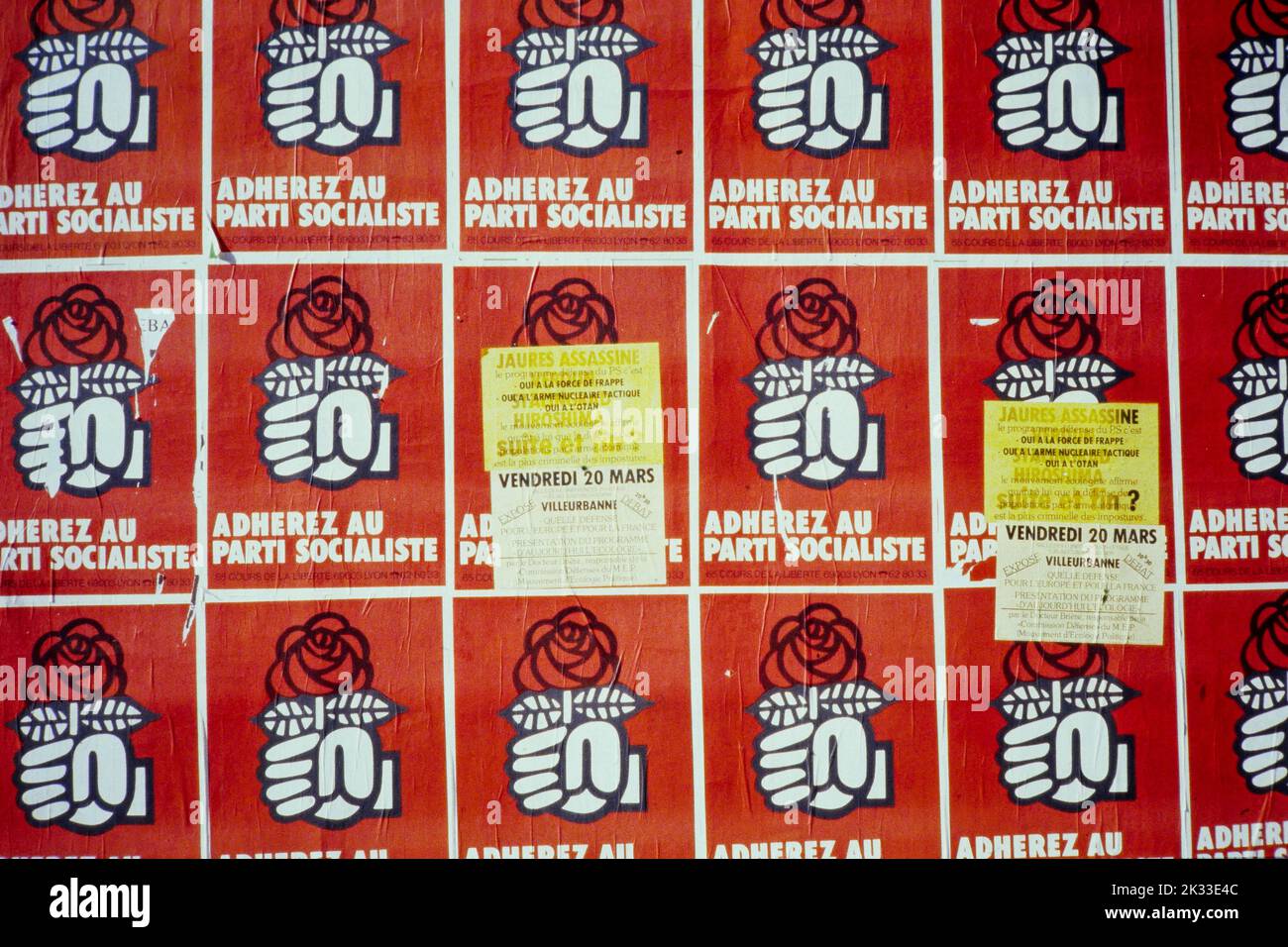 Posters, Lyon, France, 1985 Stock Photo - Alamy