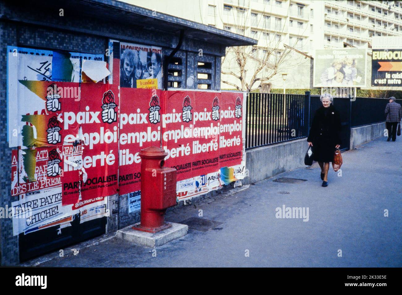Posters, Lyon, France, 1985 Stock Photo - Alamy