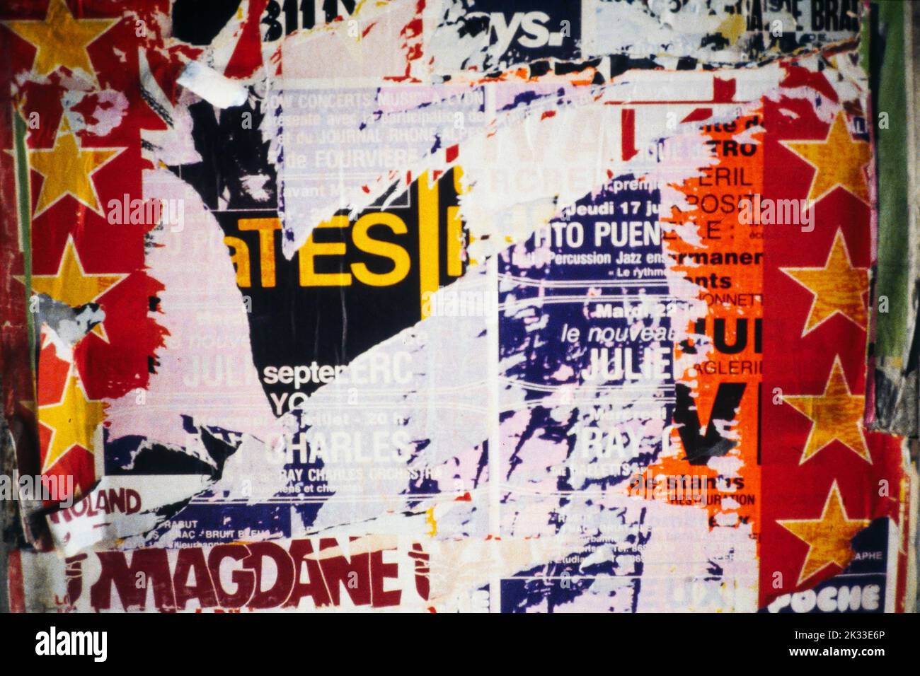 Posters, Lyon, France, 1985 Stock Photo - Alamy