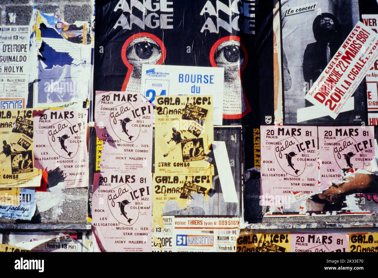 Posters, Lyon, France, 1985 Stock Photo - Alamy