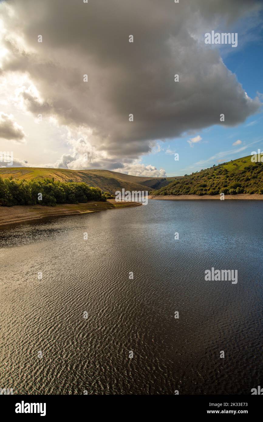 Dark clouds over Meldon Reservoir Stock Photo - Alamy