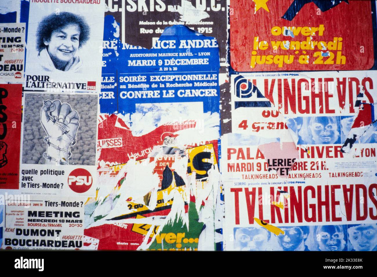 Posters, Lyon, France, 1985 Stock Photo - Alamy