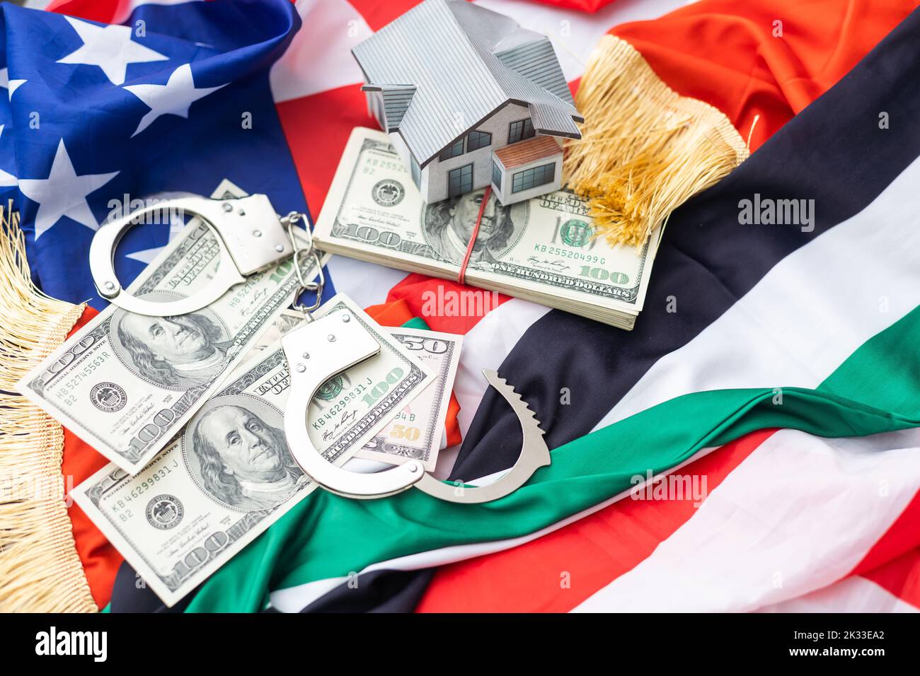 Gavel money american flag hi-res stock photography and images - Alamy