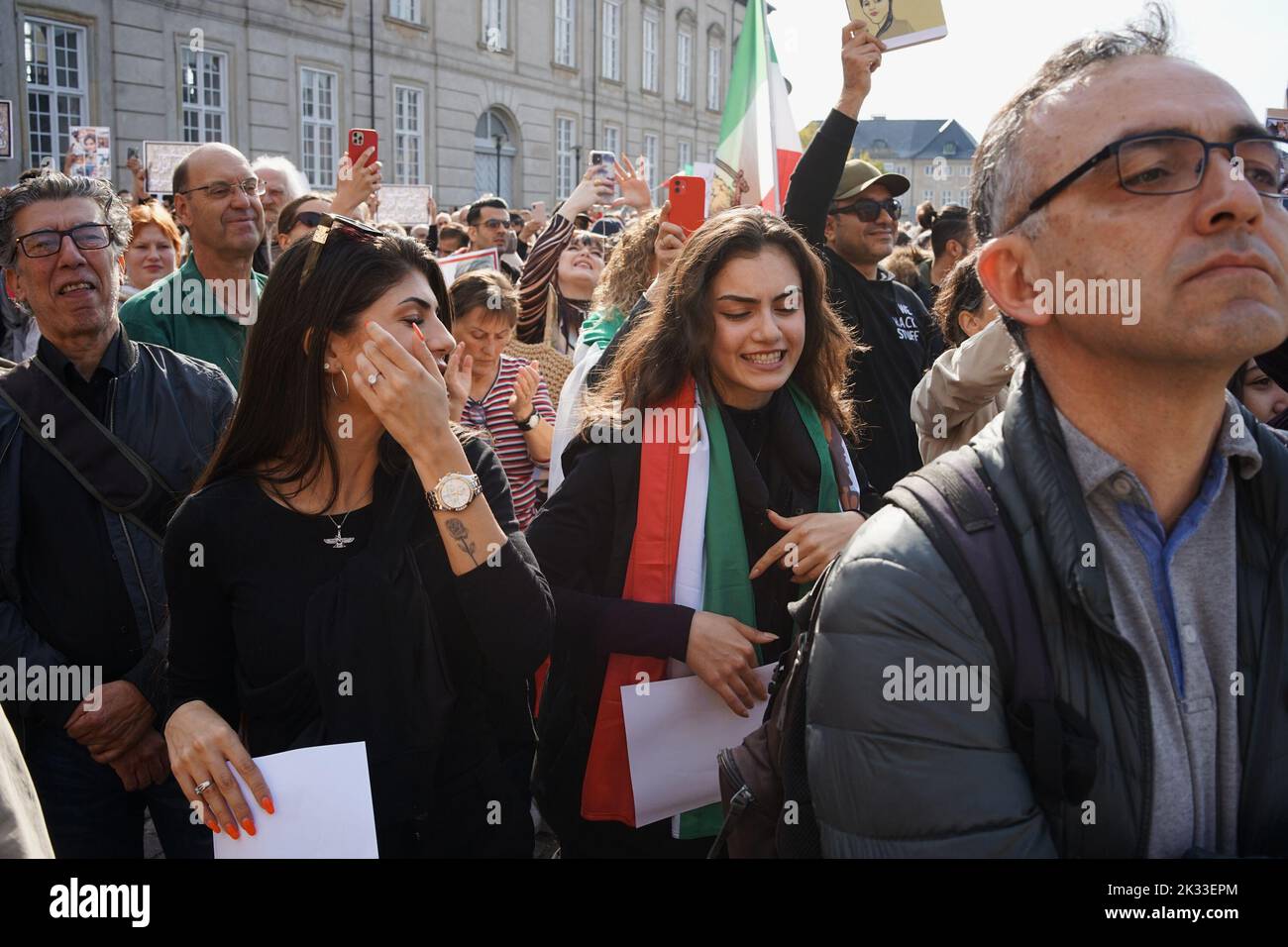 September 24, 2022, Copenhagen, Denmark: Two young Danish girls, with ...
