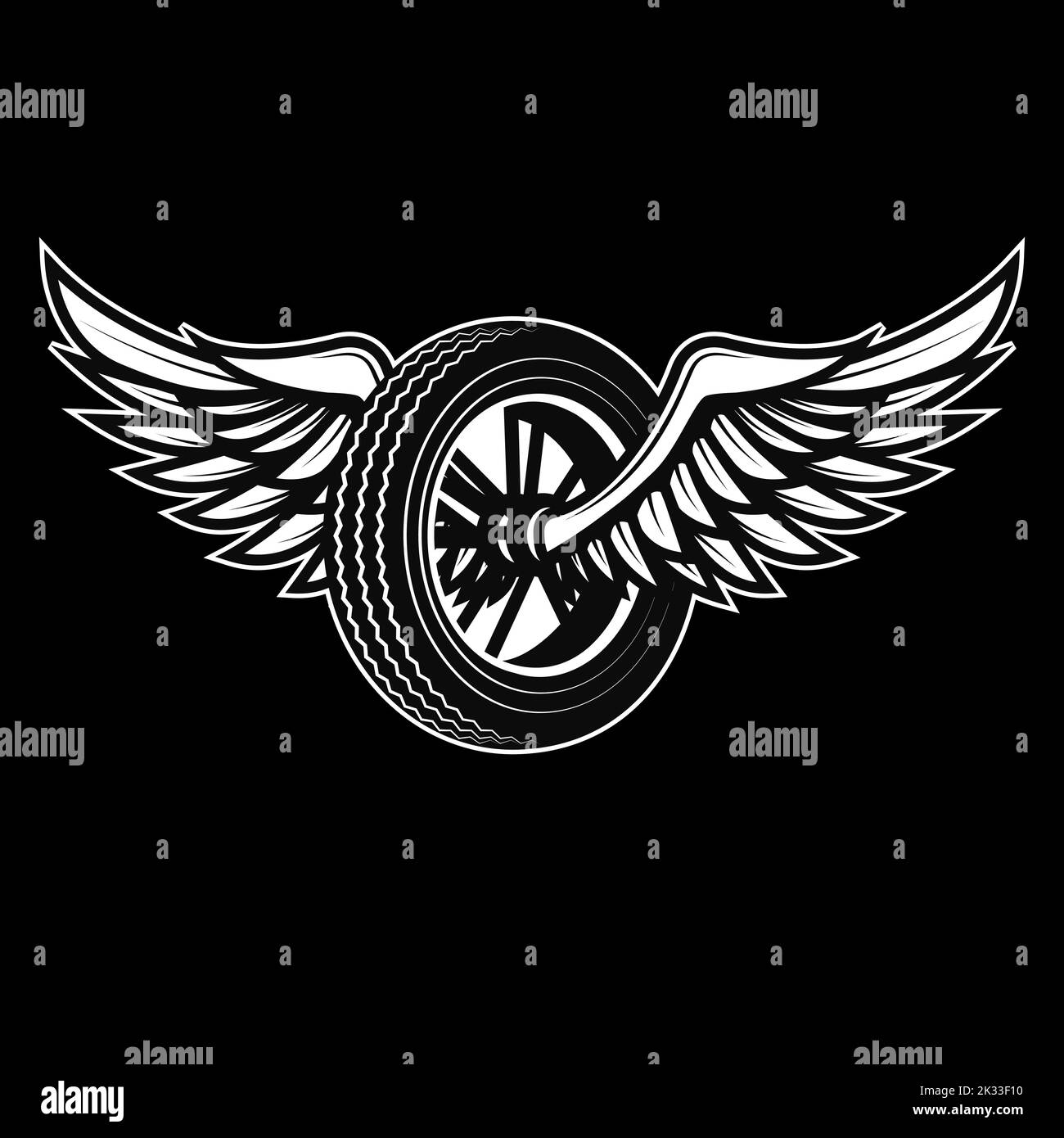 Winged wheel logo hi-res stock photography and images - Alamy
