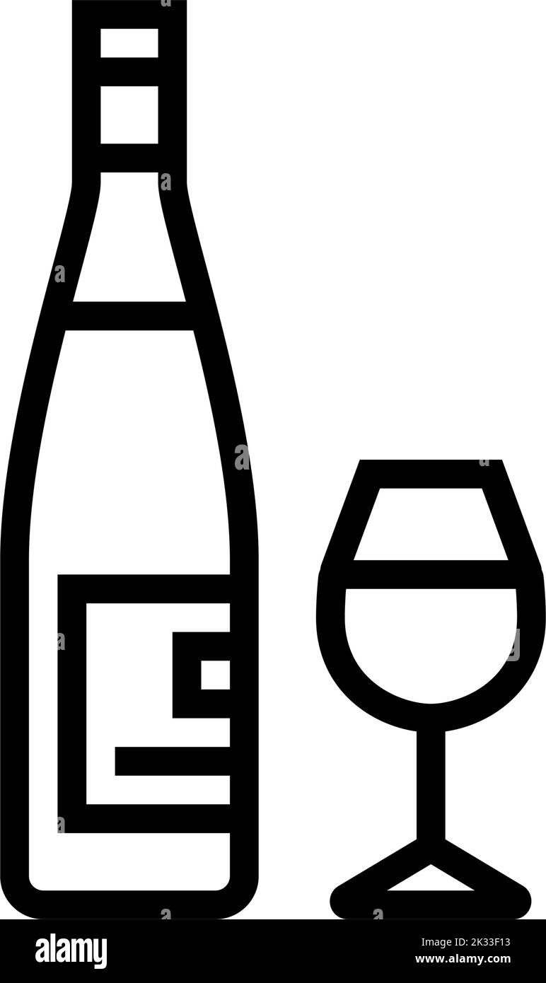 zinfandel red wine line icon vector illustration Stock Vector Image ...