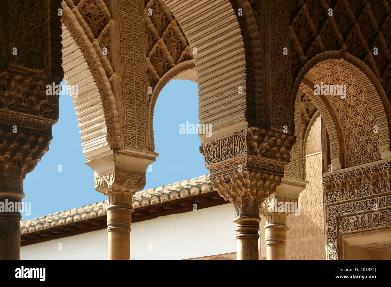 The columns of Alhambra palace in Granada Stock Photo - Alamy