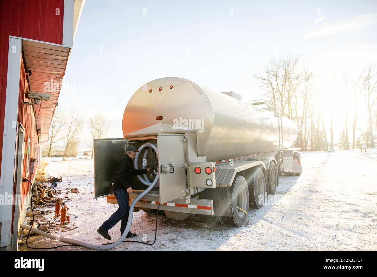 Milk tanker man hi-res stock photography and images - Alamy