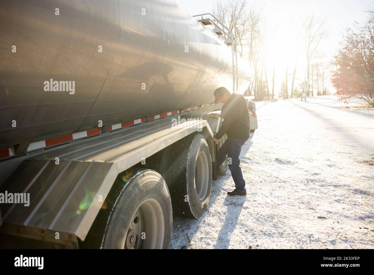 Milk tanker man hi-res stock photography and images - Alamy