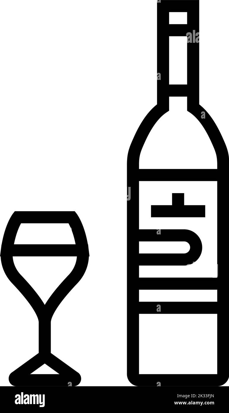 merlot red wine line icon vector illustration Stock Vector Image & Art ...