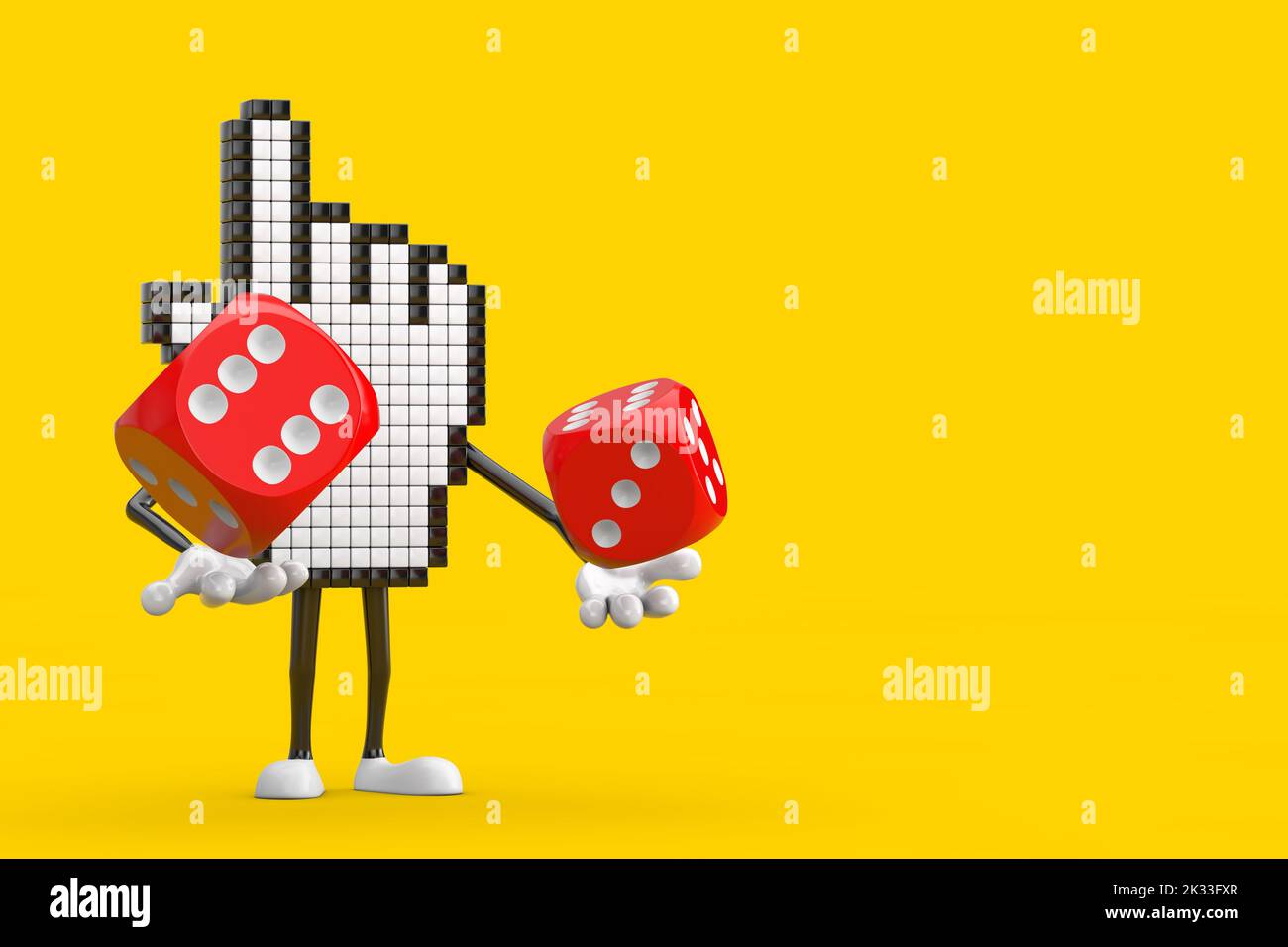 Hand clicking mouse in yellow hi-res stock photography and images - Alamy