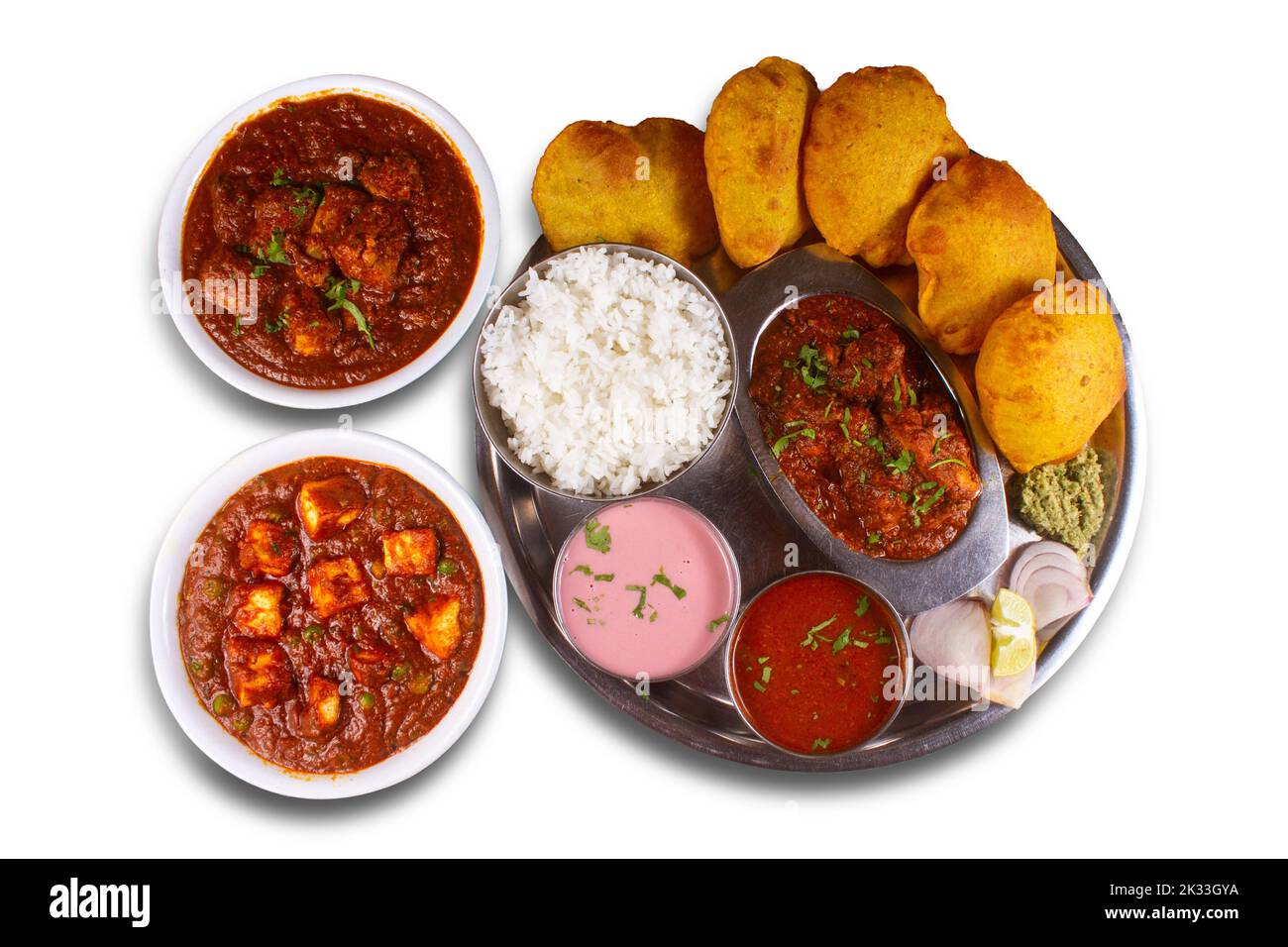 Thali food cuisine Cut Out Stock Images & Pictures - Alamy