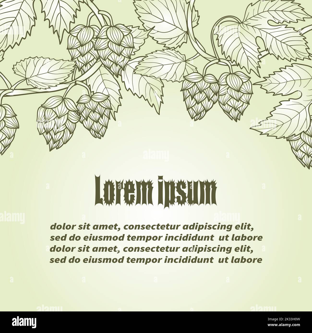 Hop vector background with place for text Stock Vector Image & Art - Alamy