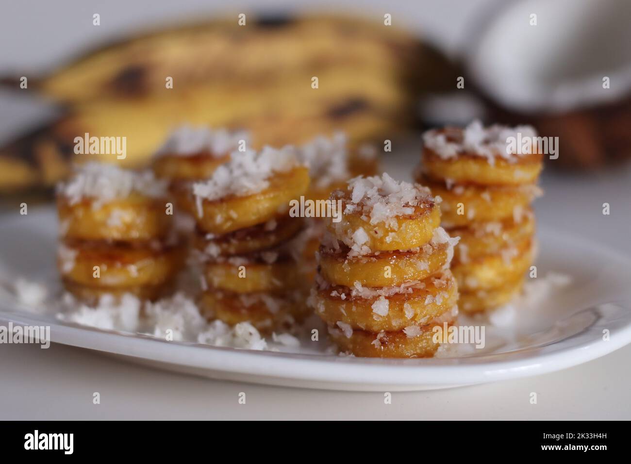 Baked plantains with cheese hi-res stock photography and images - Alamy