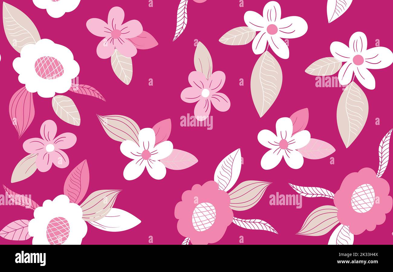 Seamless floral pattern based on traditional folk art ornaments ...