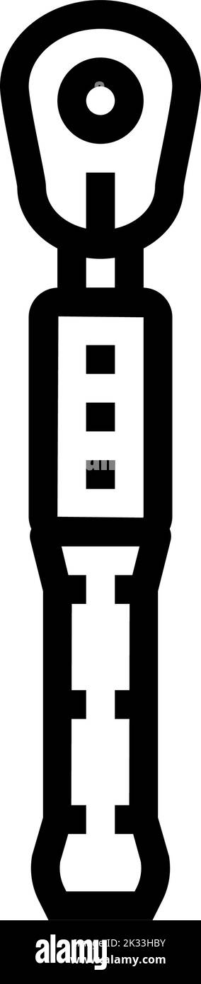 torque wrench tool line icon vector illustration Stock Vector Image ...
