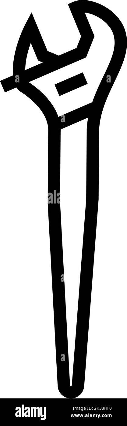 spud wrench tool line icon vector illustration Stock Vector Image & Art ...