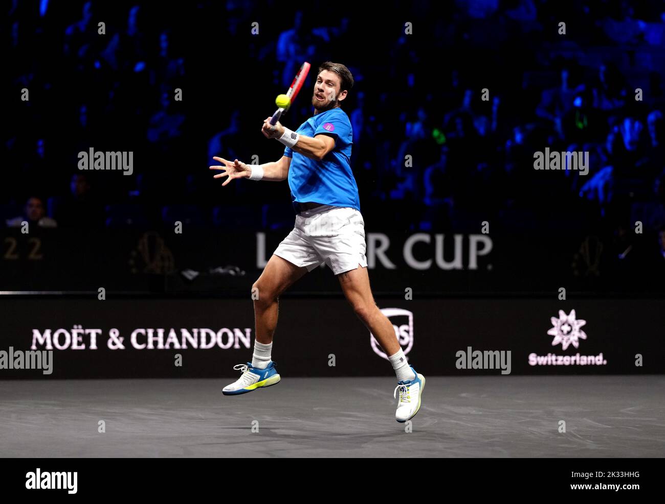 Team Europe's Cameron Norrie in action against Team World's Taylor ...