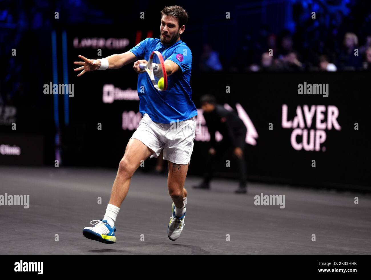 Team Europe's Cameron Norrie in action against Team World's Taylor ...