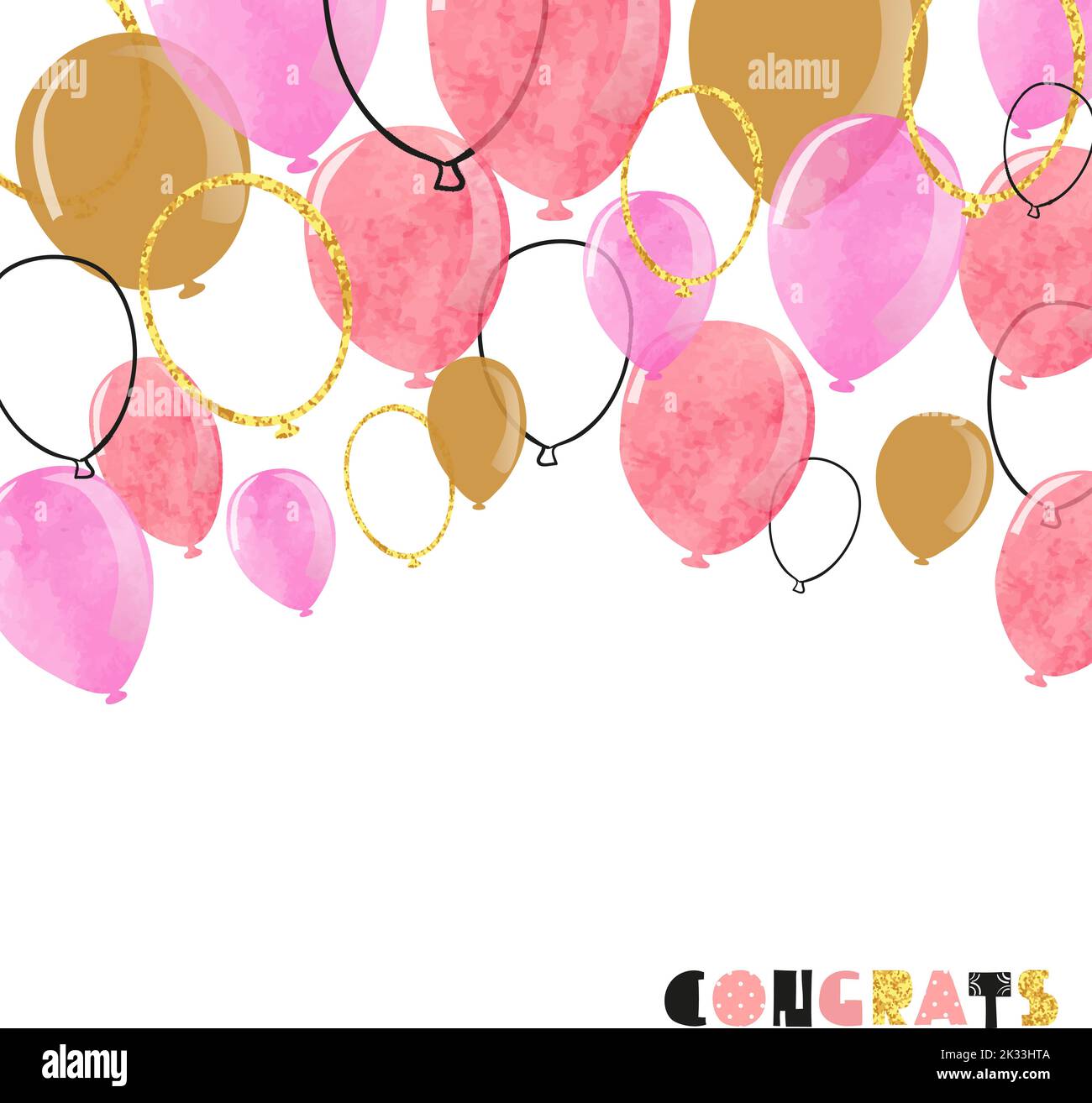 Pink birthday background Stock Vector Images - Alamy