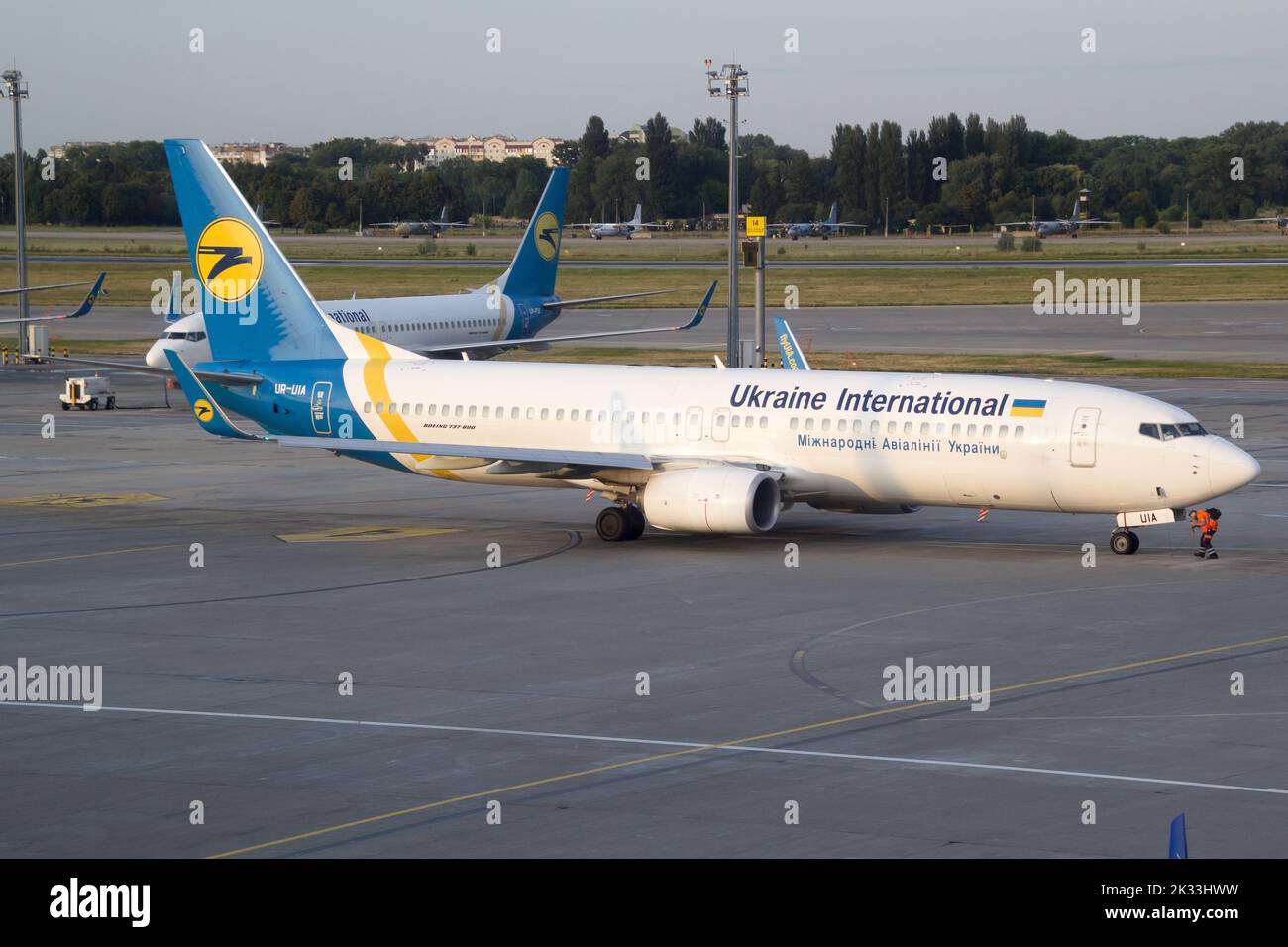 The Boeing 737-800 (B738) of Ukraine International Airlines after ...