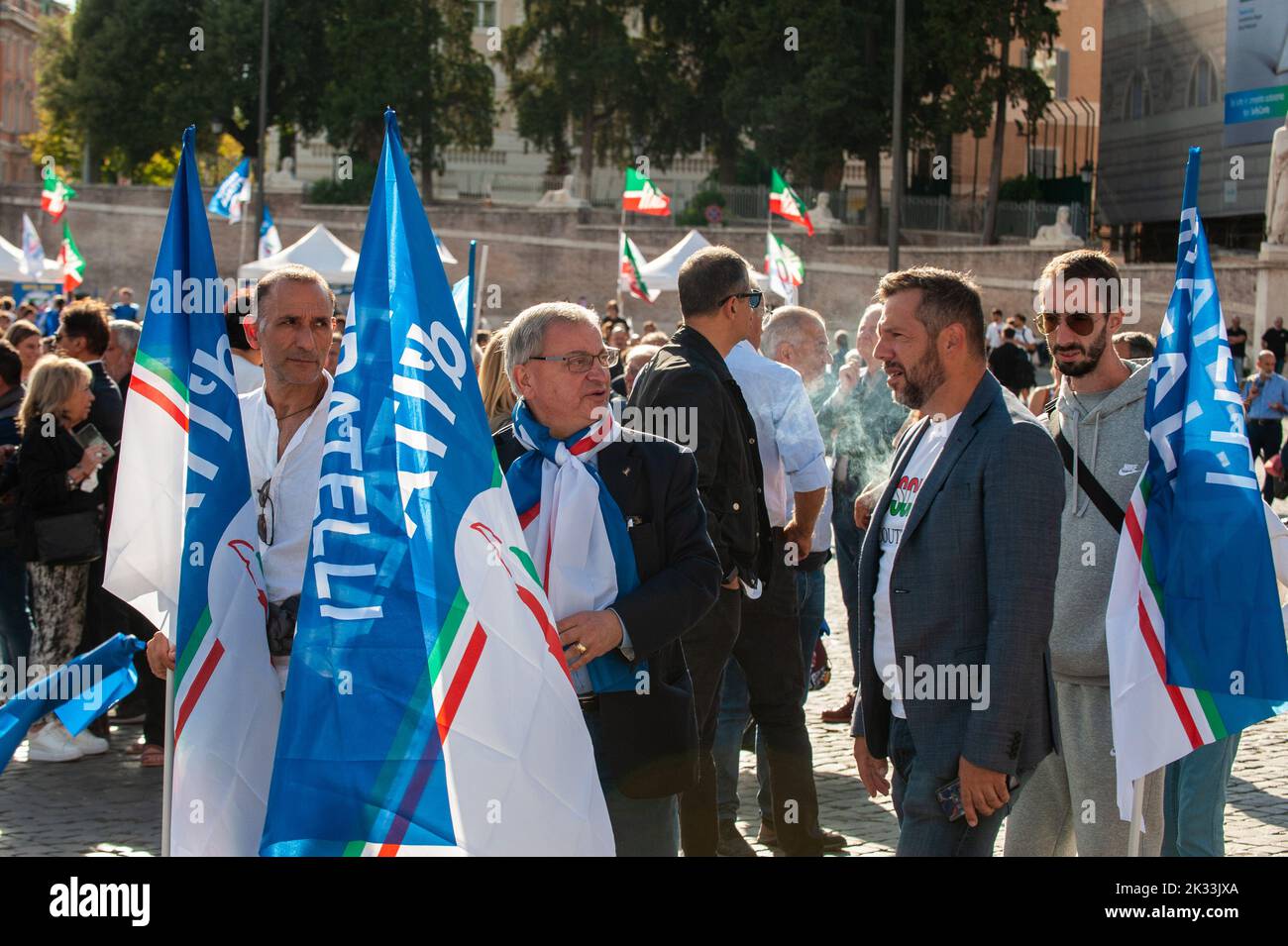 Rome, Italy 22/09/2022: "Insieme per Italia", Right coalition closing ...