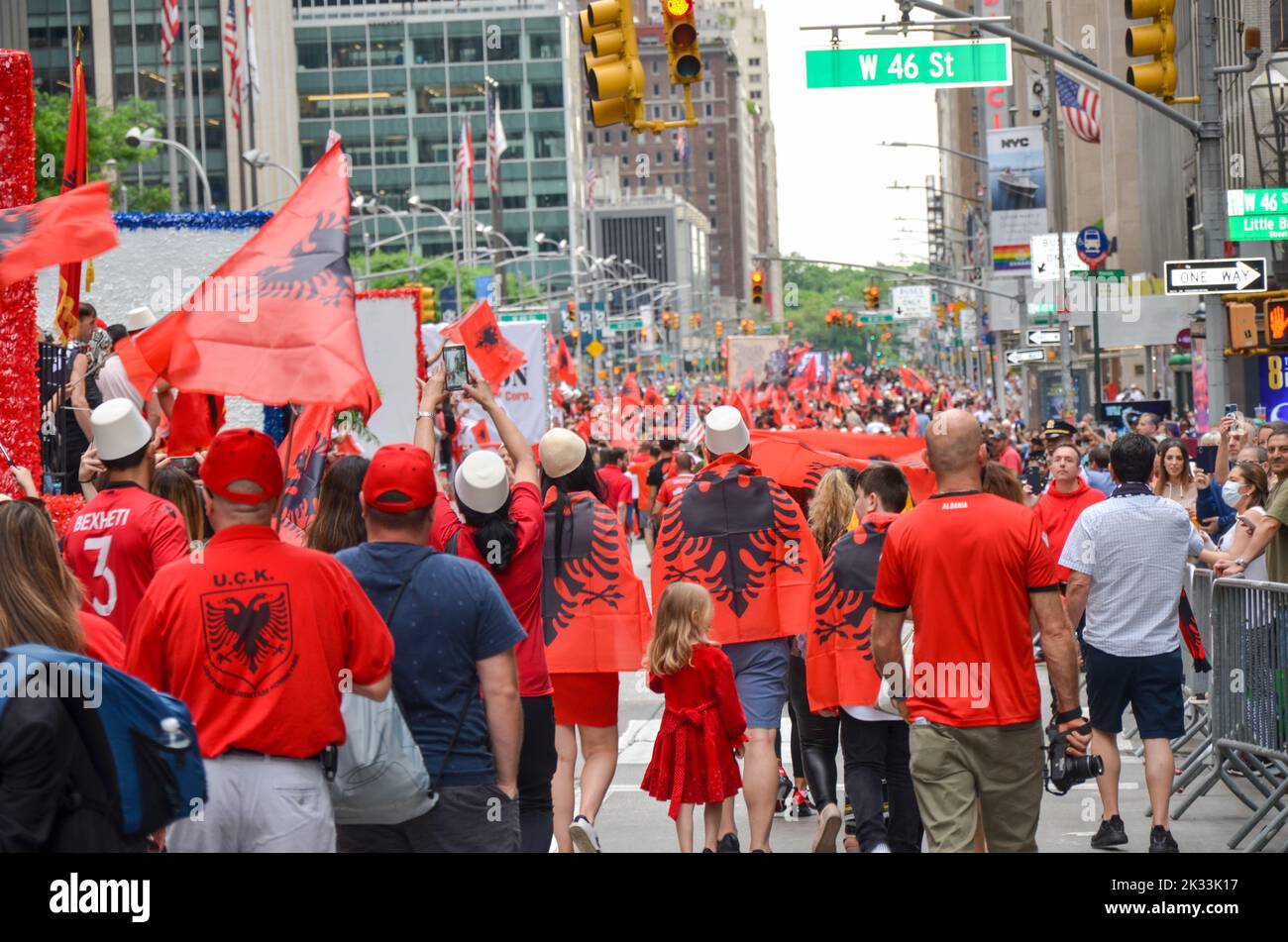 The participants of the 37th Annual NYC Immigrants Parade celebrating ...