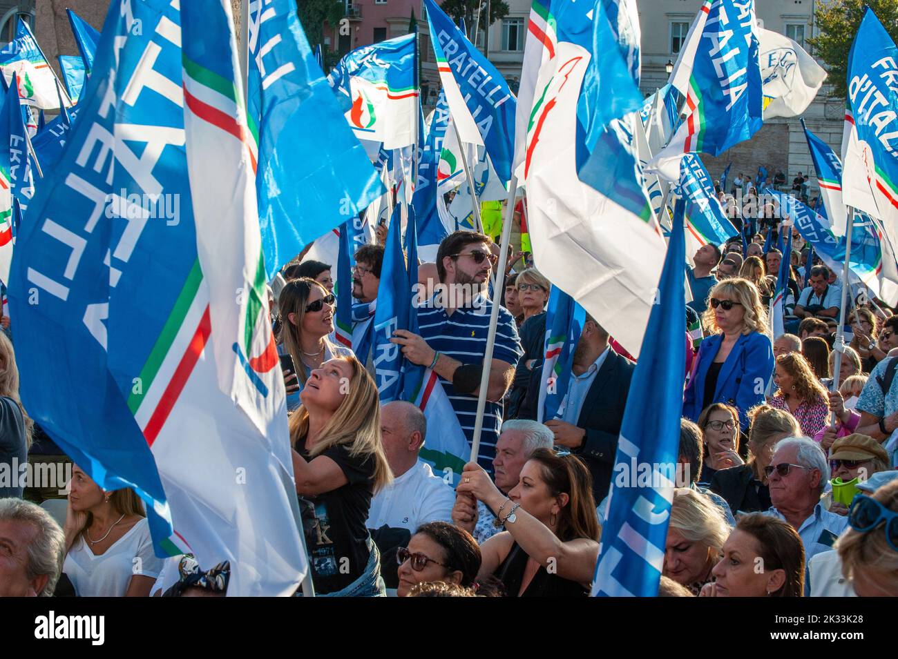 Rome, Italy 22/09/2022: "Insieme per Italia", Right coalition closing ...