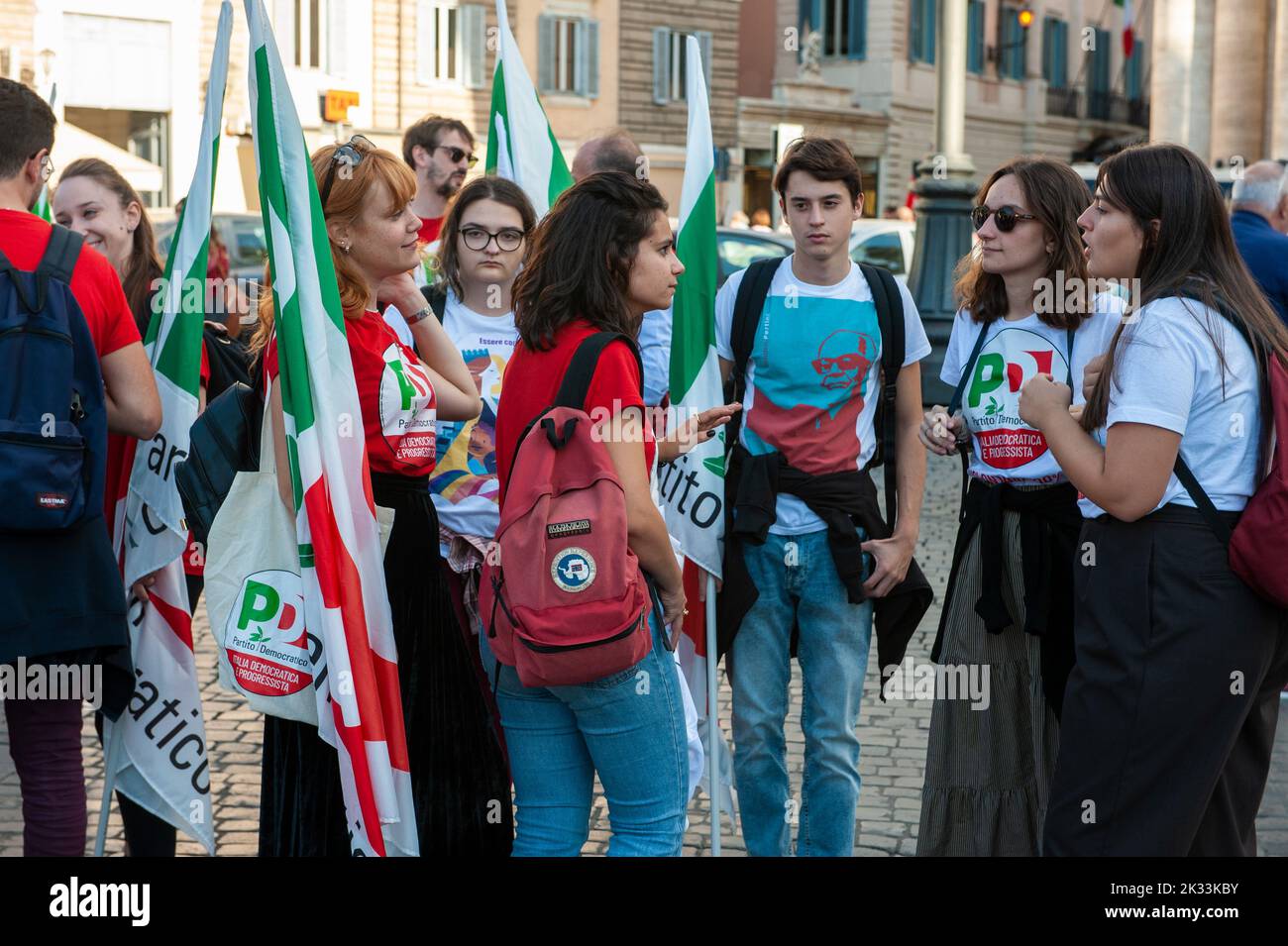 Rome, Italy 23/09/2022: Democratic Party closing of the electoral ...