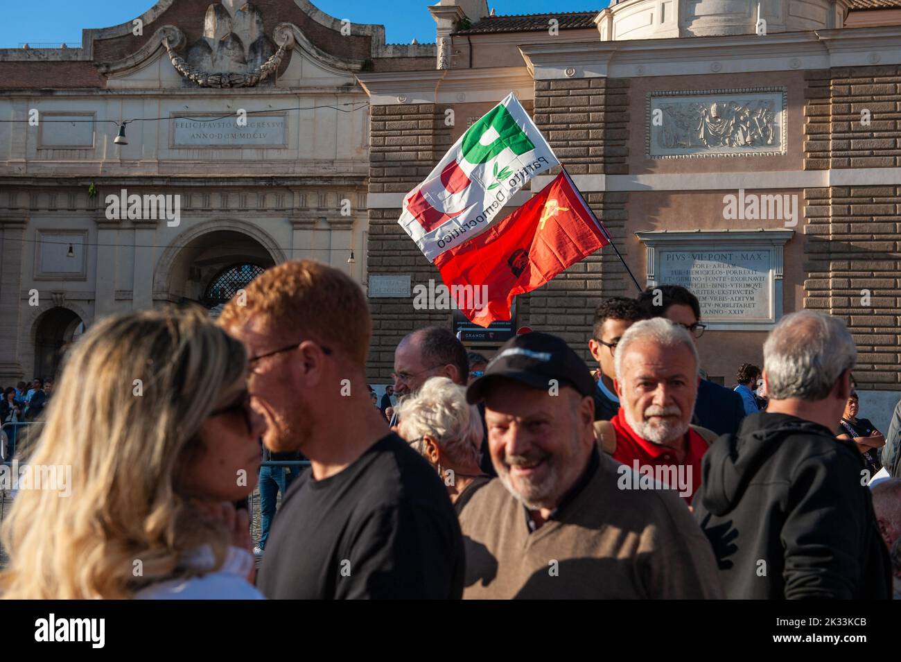 Rome, Italy 23/09/2022: Democratic Party closing of the electoral ...