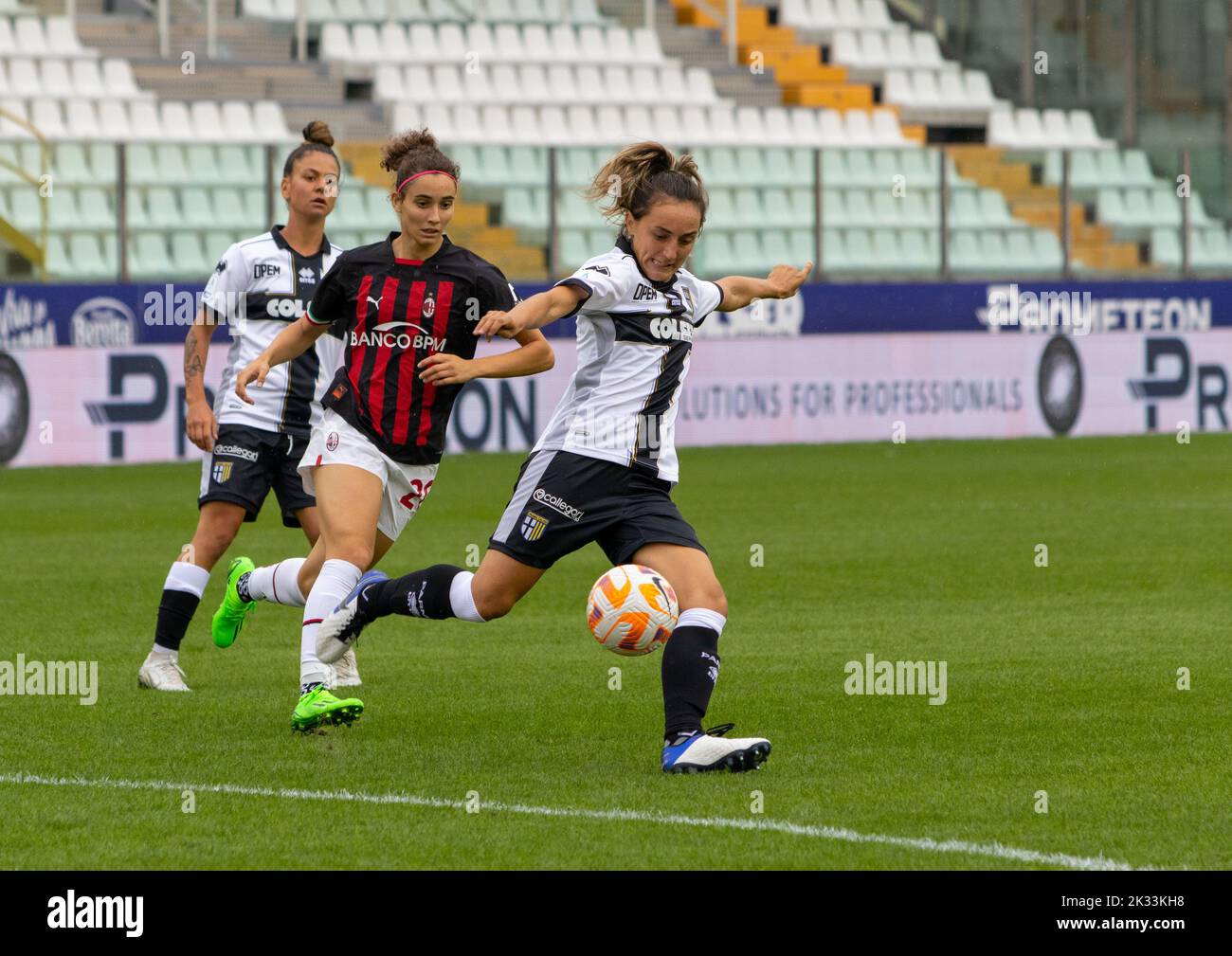 Parma, Italy. 24th Sep, 2022. Benoit Alice(Parma) and Soffia Angelica ...