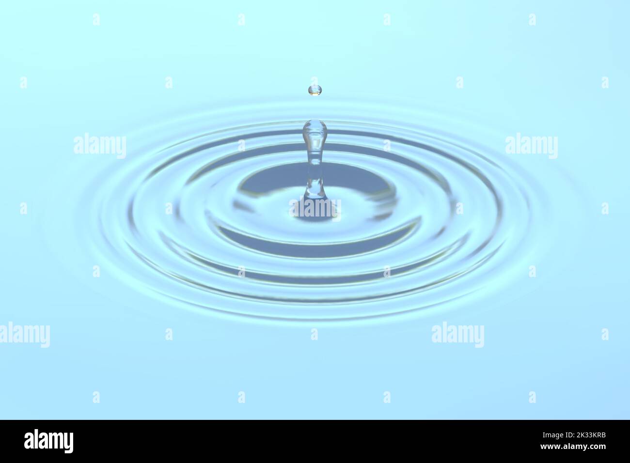 Water drop falling on water surface background Stock Vector Image & Art ...