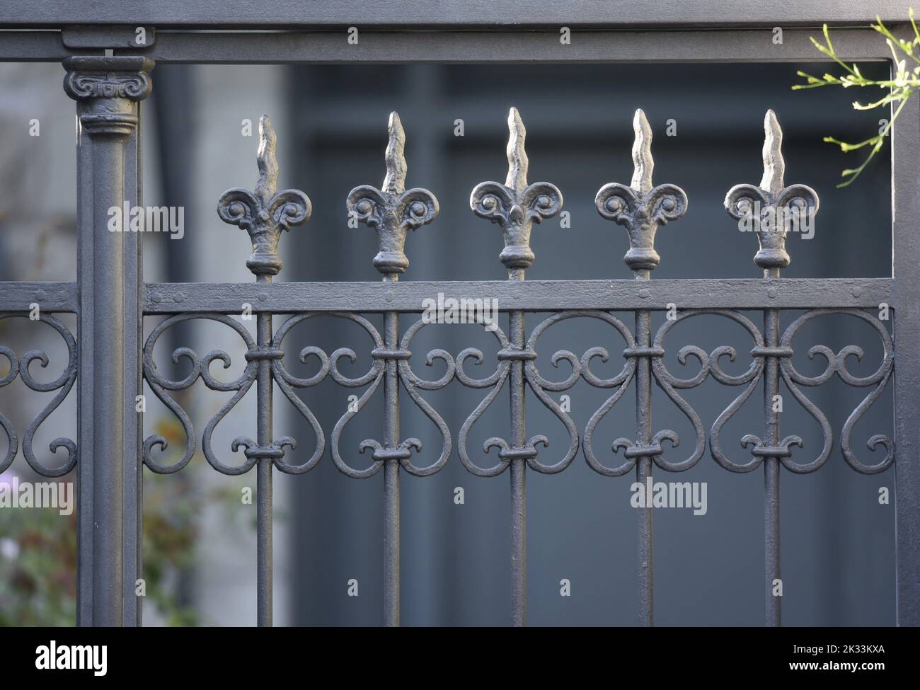 Traditional handcrafted forged iron entrance gate railing in Kifissia ...