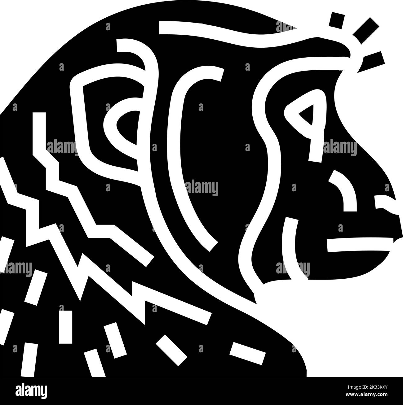 monkey animal zoo glyph icon vector illustration Stock Vector Image ...